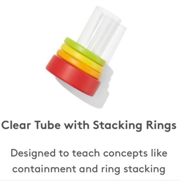 LOVEVERY | Toys | Lovevery Clear Tube Stacking Rings Metal Keys Wooden ...